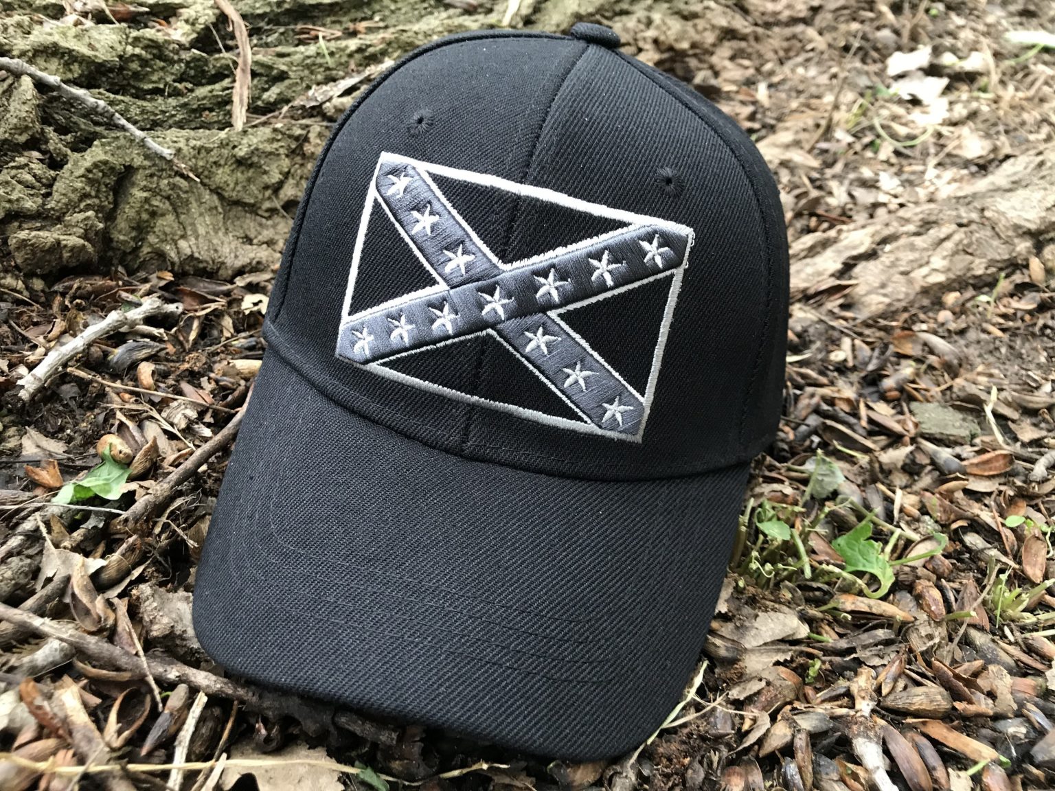 Monochrome Rebel Flag Hat - Rebel Nation