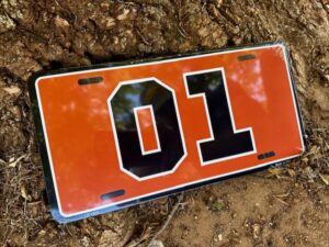 Orange 01 License Plate - Rebel Nation