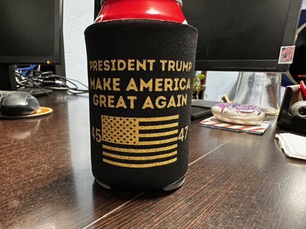 Trump Black MAGA Can Koozie - Rebel Nation