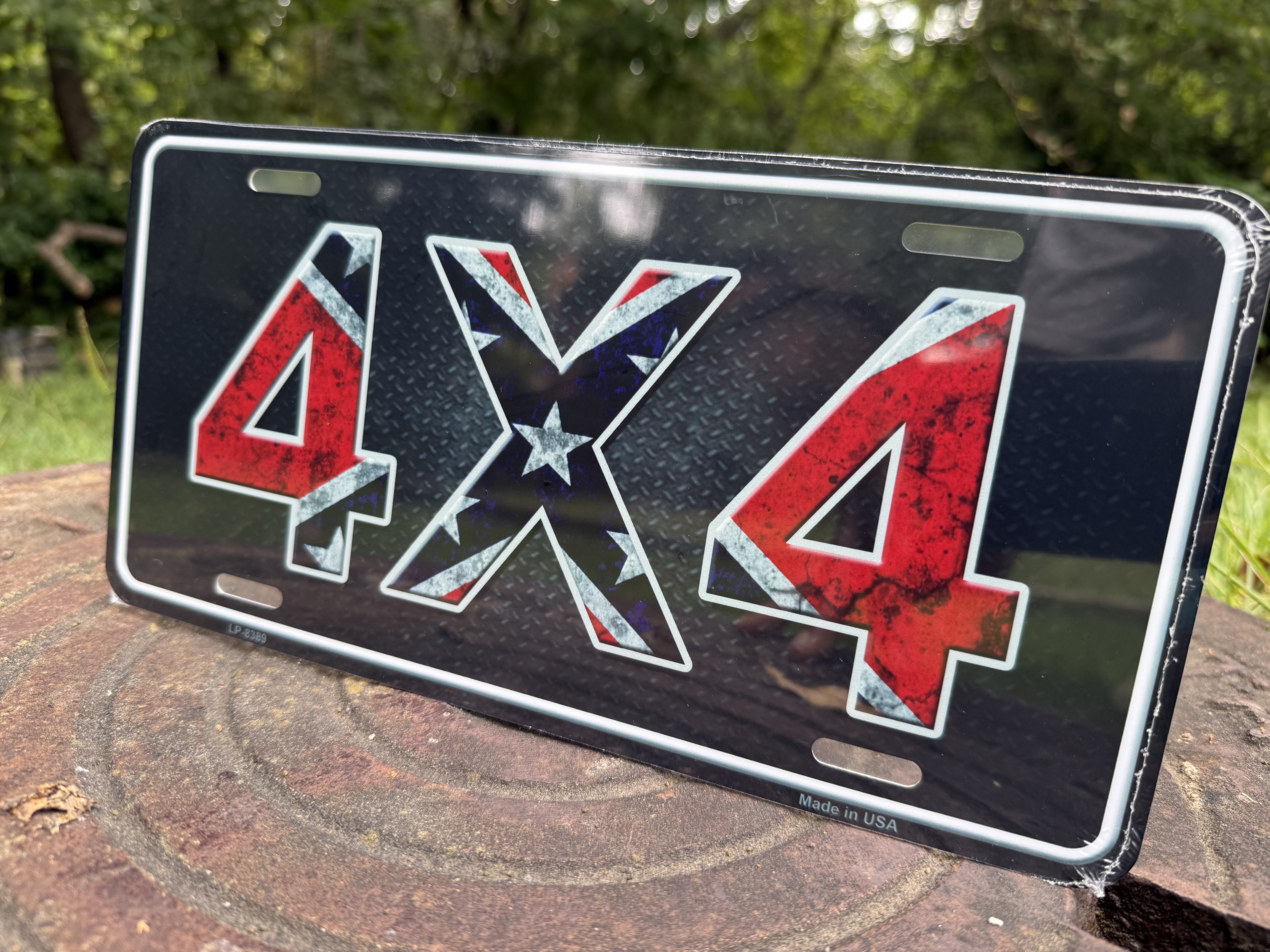 4x4 Confederate Flag License Plate - Rebel Nation